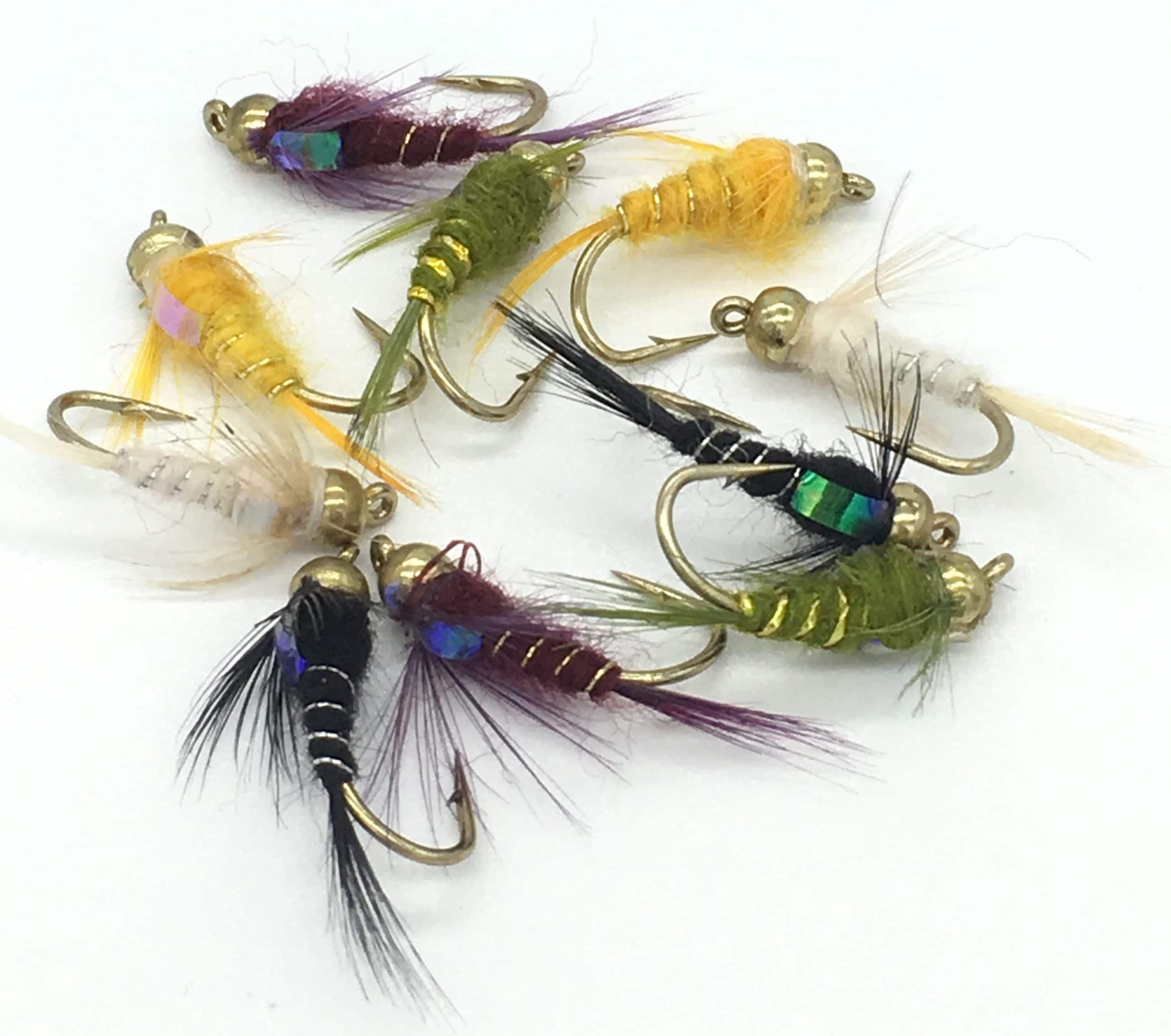 NYMPHS Flashback Beadhead / Gold Head Coloured Selection Sizes 10-12 ...